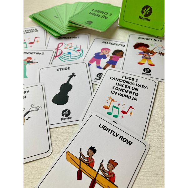 Tarjetas de practica Libro 1 Violín Suzuki – Instrumentos Rondo